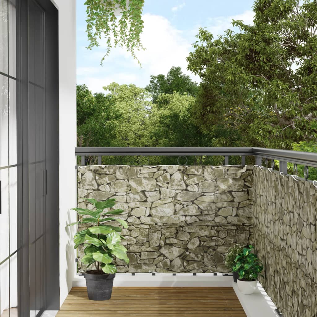 Maison Exclusive - Écran d'intimité de balcon aspect pierre 600x90 cm ...