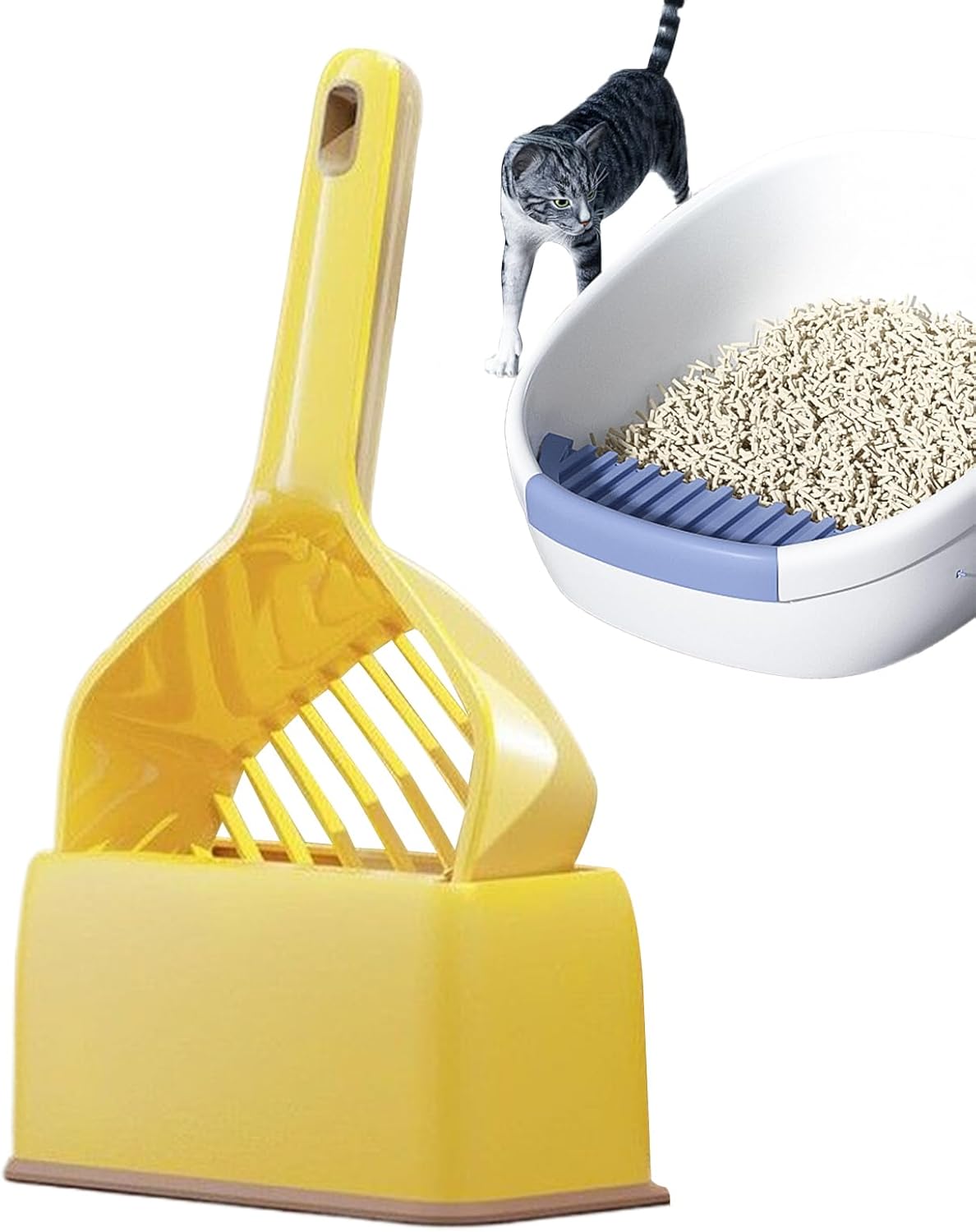 Kitten Scoop with Long Handle, Deep Shovel Pooper Lifter, Multi-Purpose ...