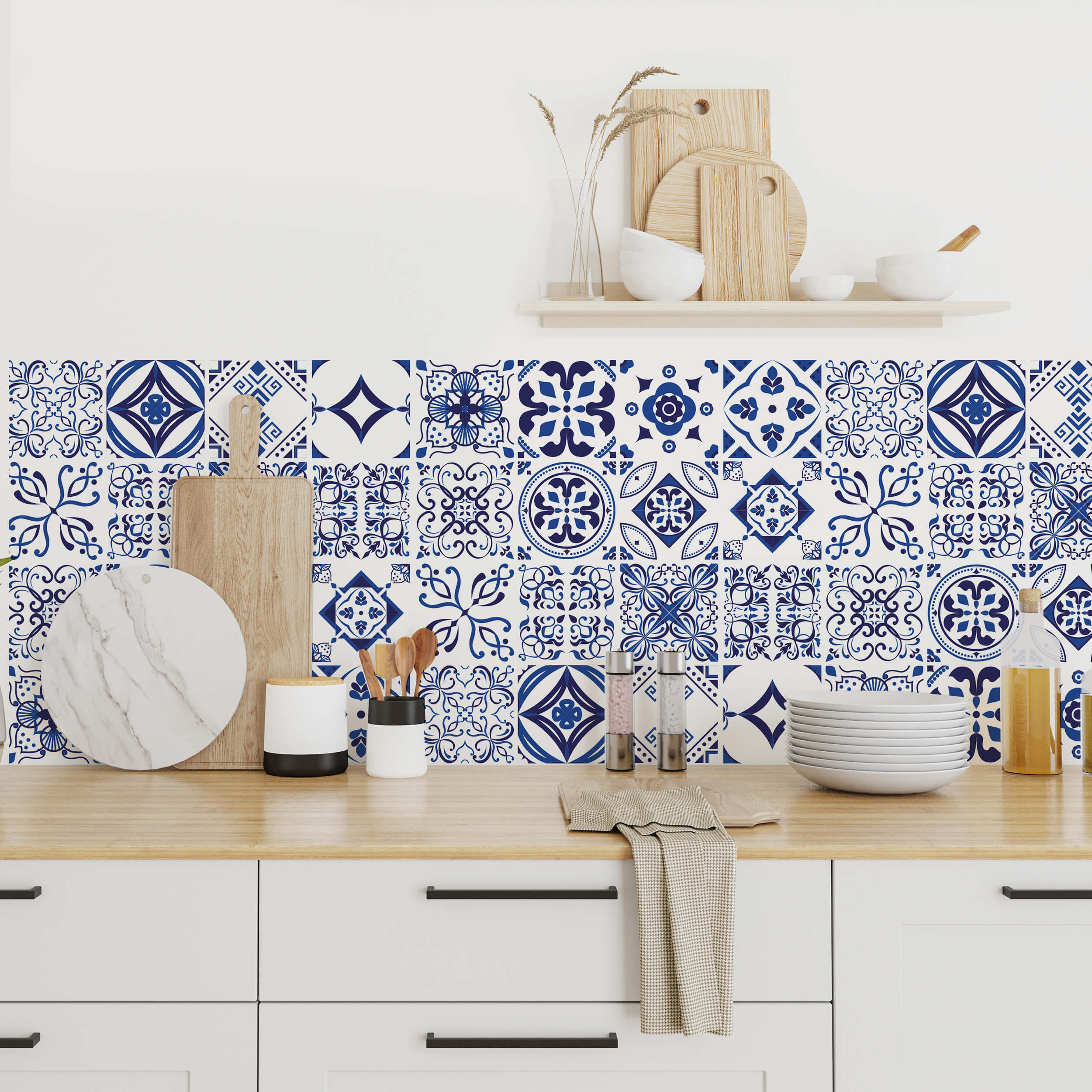 Stickers carrelage carreaux de ciment 20x20cm - kit de 60 | Leroy Merlin