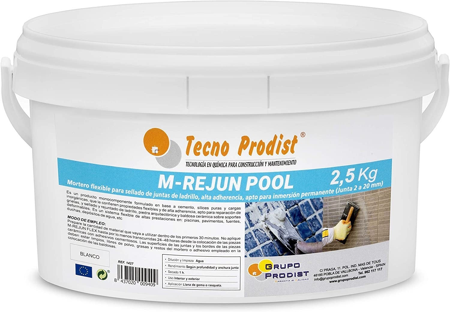 M-REJUN POOL de Tecno Prodist - Mortero flexible, sellado de juntas de ...