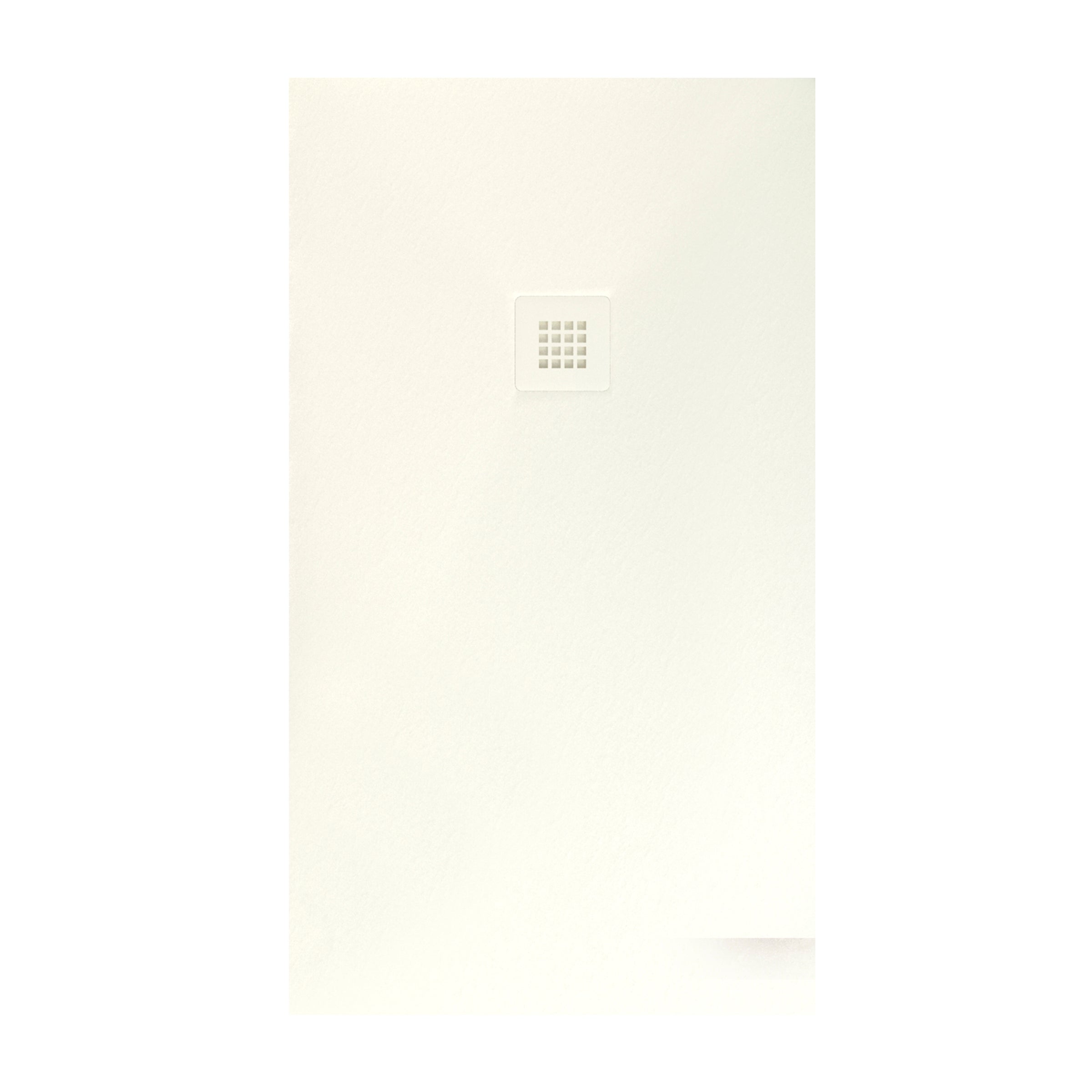 Plato ducha resina MYSTONE Blanco Roto RAL 9001 textura pizarra ...