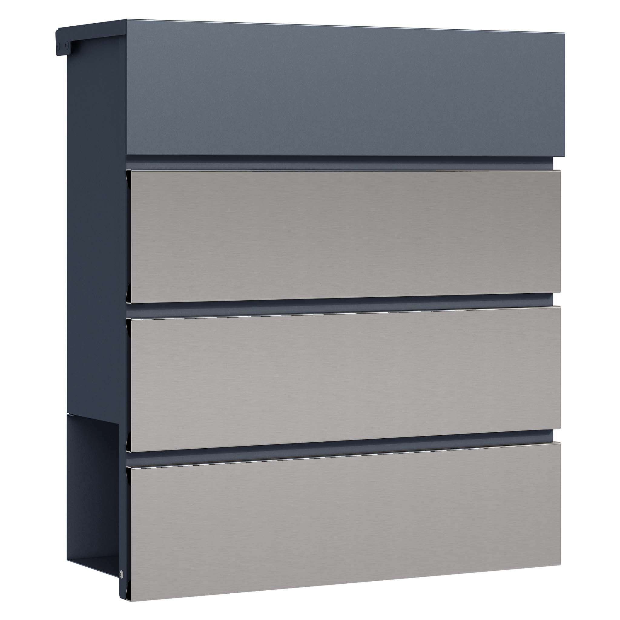 Toboli Buzón con compartimento para periódico antracita/acero inox V64 ...