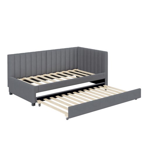 Lit avec Sommier 90x200 cm, Canapé-Lit Multifonction Extensible, Lit ...