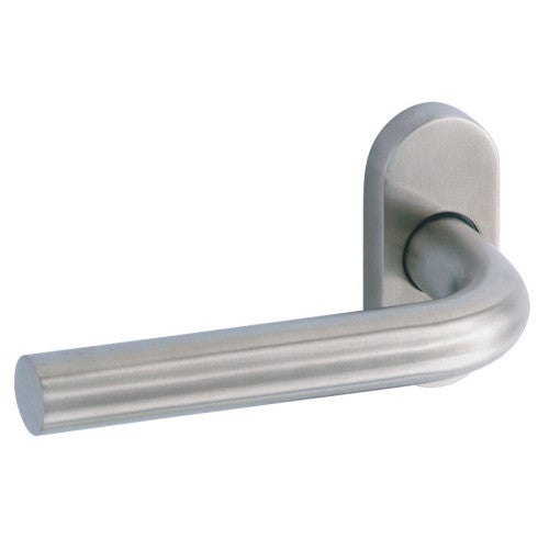 Béquille double coudée 491 sur rosace étroite en inox - LINOX | Leroy ...