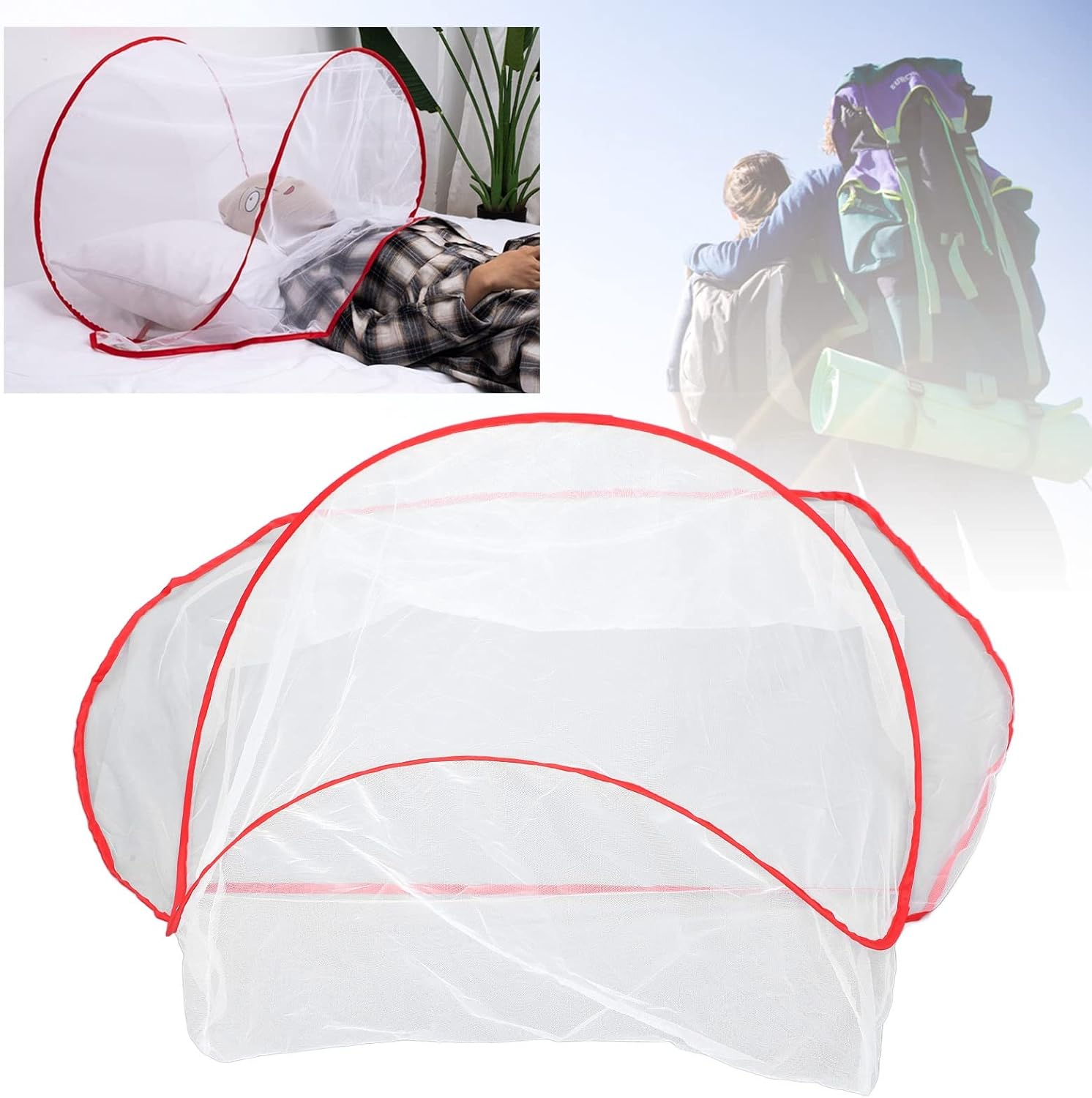 Mini tente en filet escamotable, tente portable en filet pour la tête ...