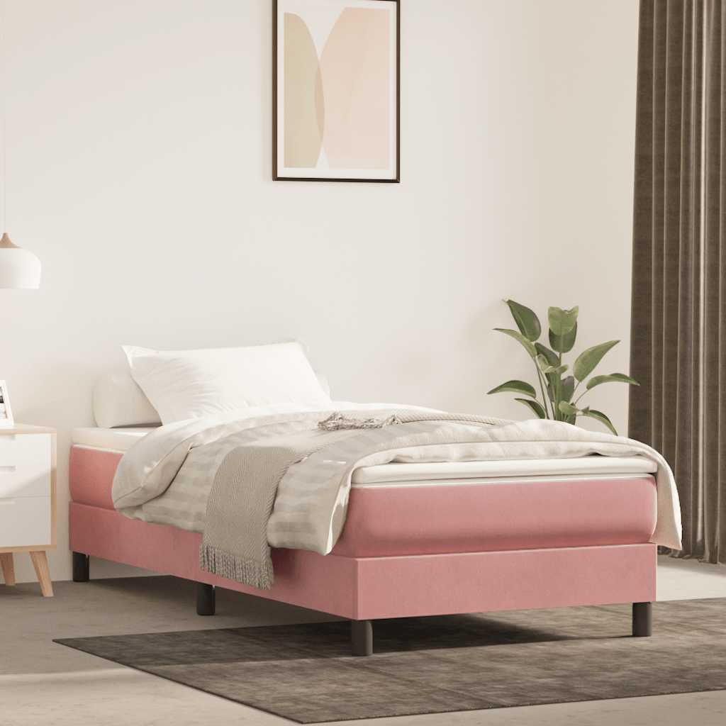 Matelas de lit à ressorts ensachés fermeté moyenne rose 90x220x20 cm ...