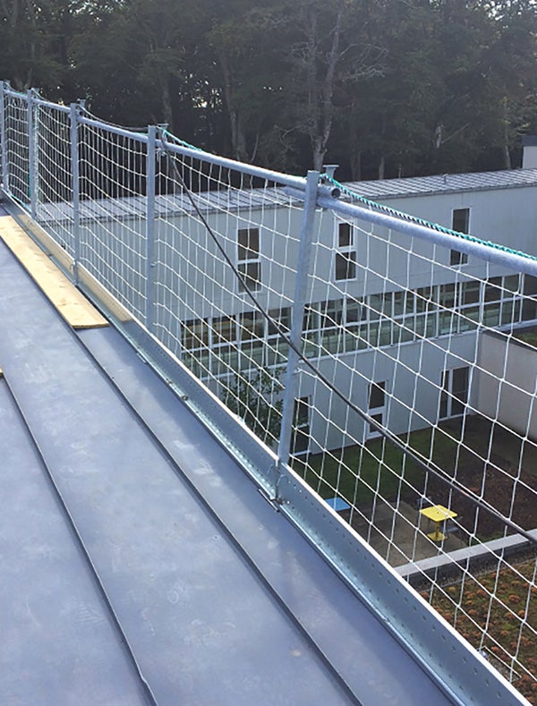Garde-corps temporaire - Toiture zinc - Bas pente - Longueur 10m ...