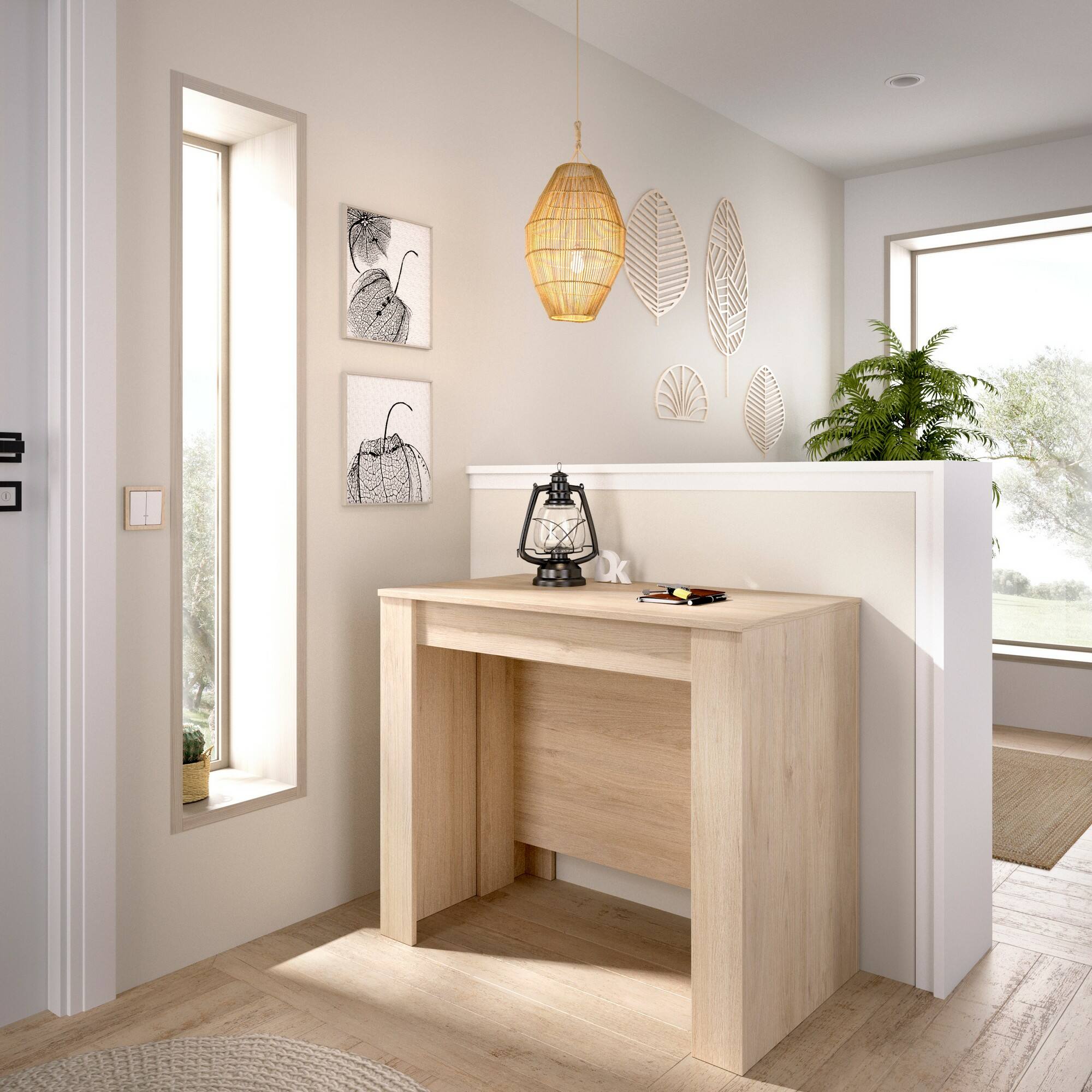 Console extensible Cognolo, Console extensible multi-positions, Table à manger polyvalente, 54 ...