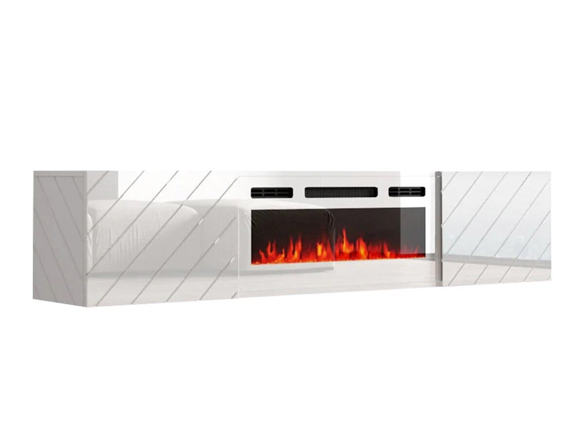 Mueble TV Mensura, Blanco brillante, Blanco, Número de puertas: 2.00 ...