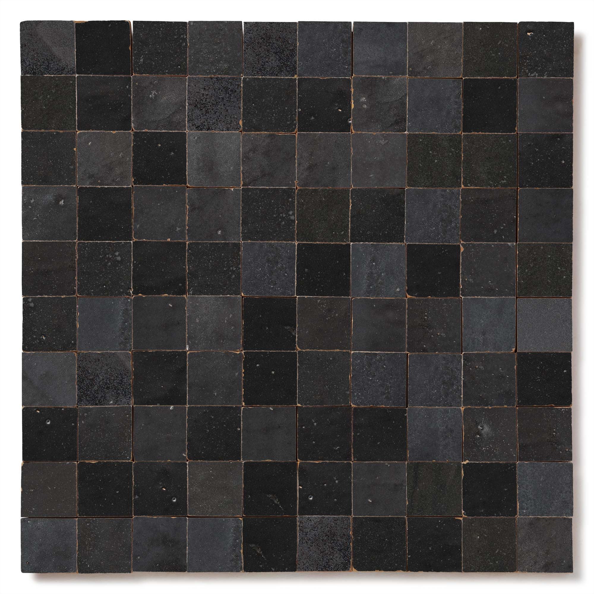 Carrelage Zellige Marocain Noir Carbone 3x3 cm (vendu par 1 m²) - RO'MA ...