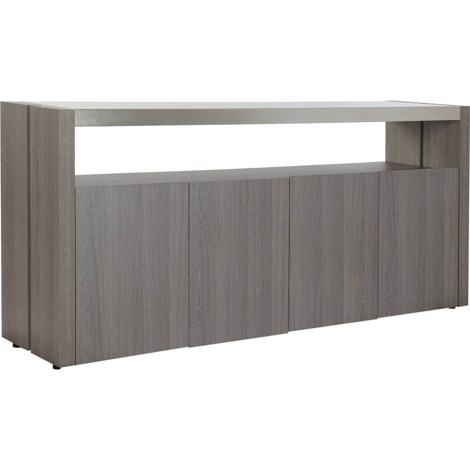 Buffet design chêne et aluminium pour intérieur chic 165 x 39 x 76 cm ...