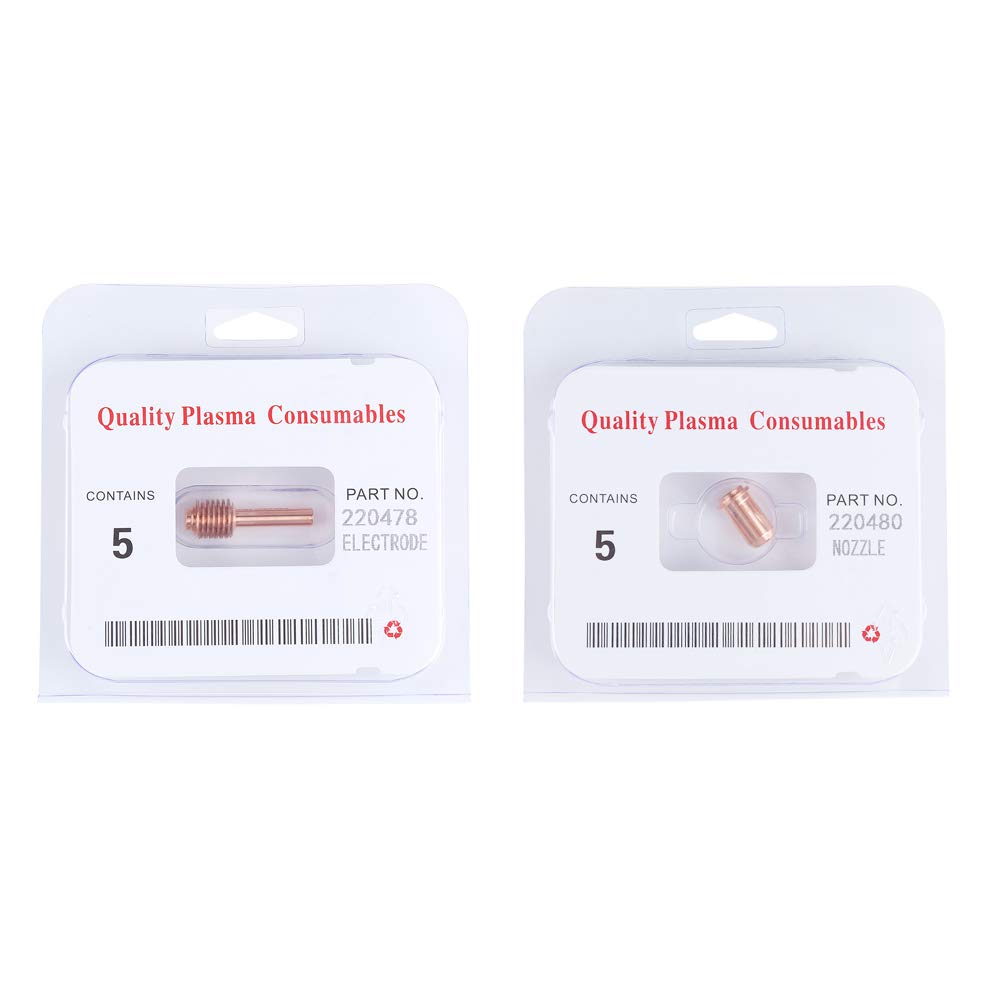 ELECTRODE ET BUSES POUR TORCHE DE DÉCOUPE PLASMA 220478 220480 POUR ...