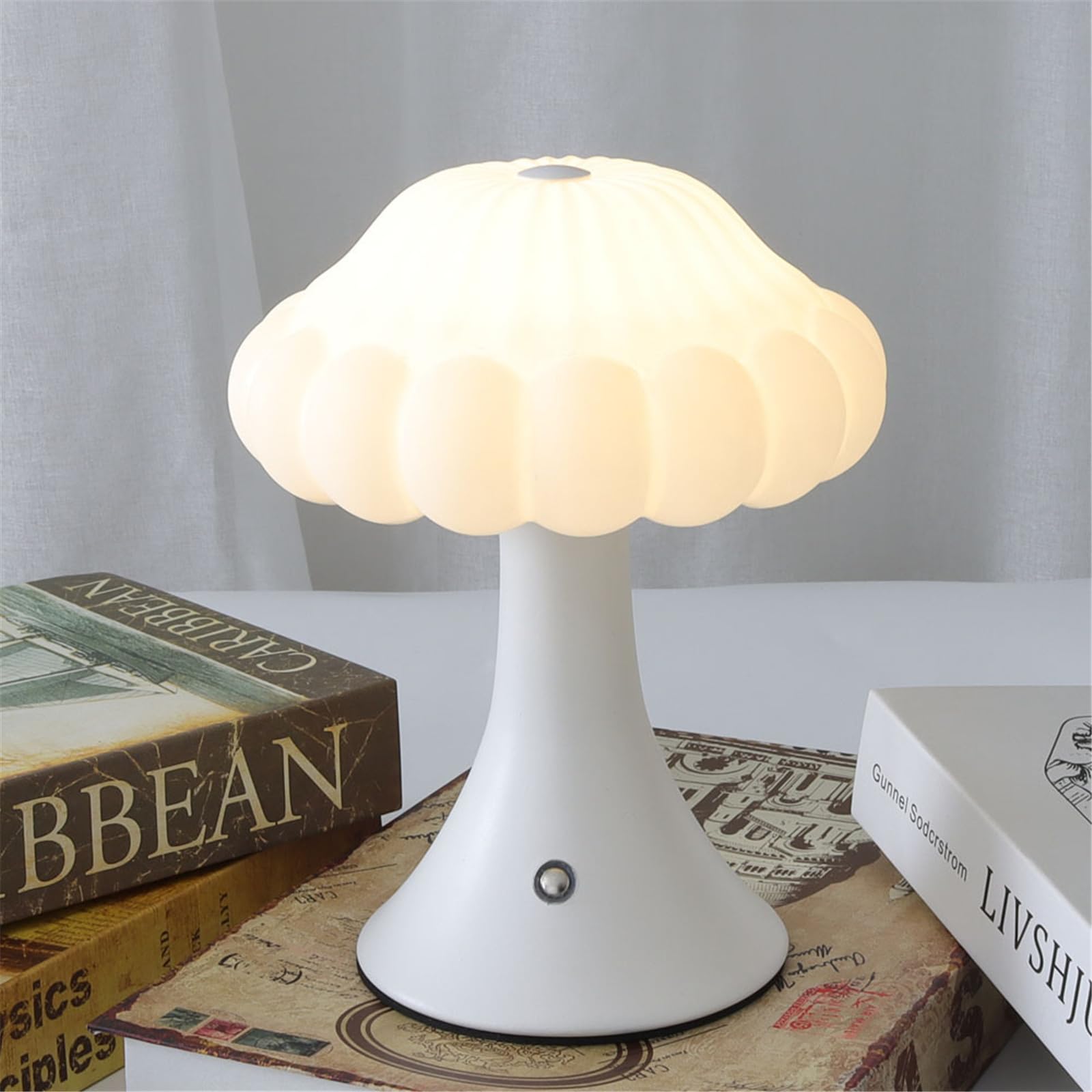 Lampe de table champignon, lampe LED portable sans fil, lampe de chevet ...