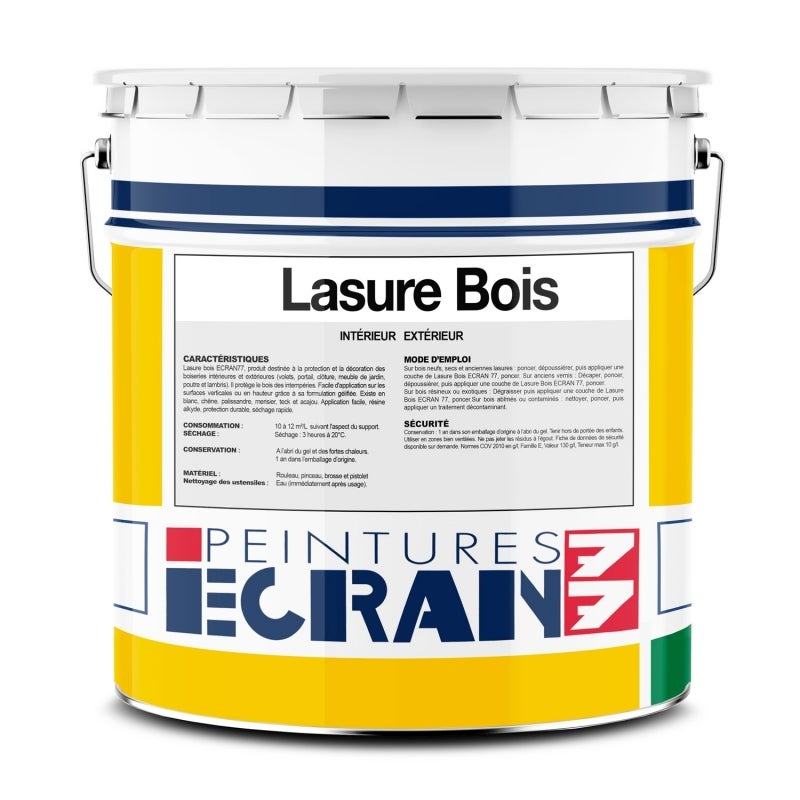 Lasure bois professionnelle, haute protection, sans odeur, intérieur ...