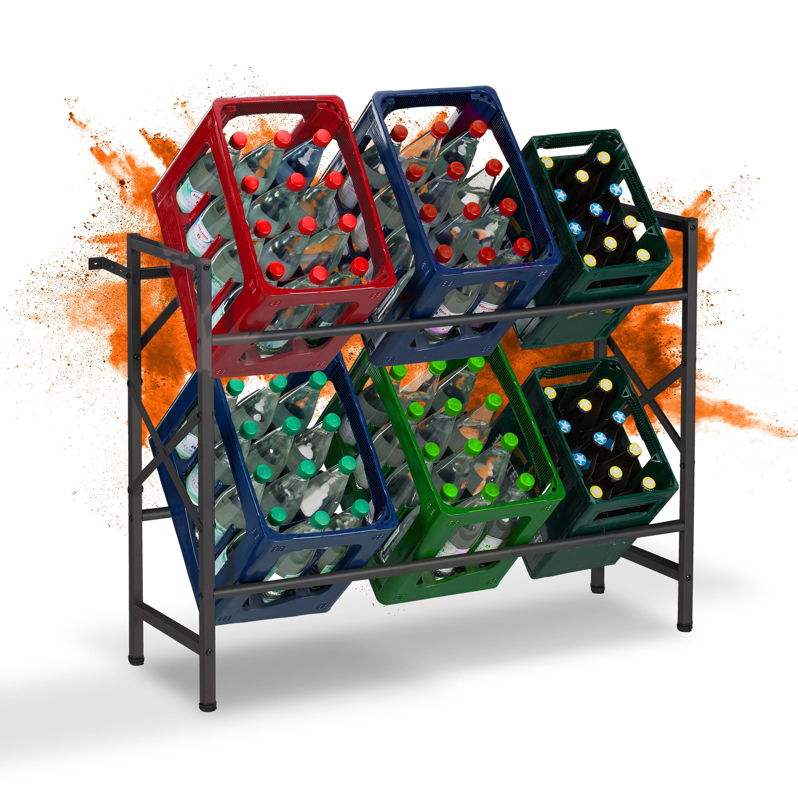 Relaxdays Étagère rangement boissons, HLP: 80 x 104 x 32 cm, 300 kg ...