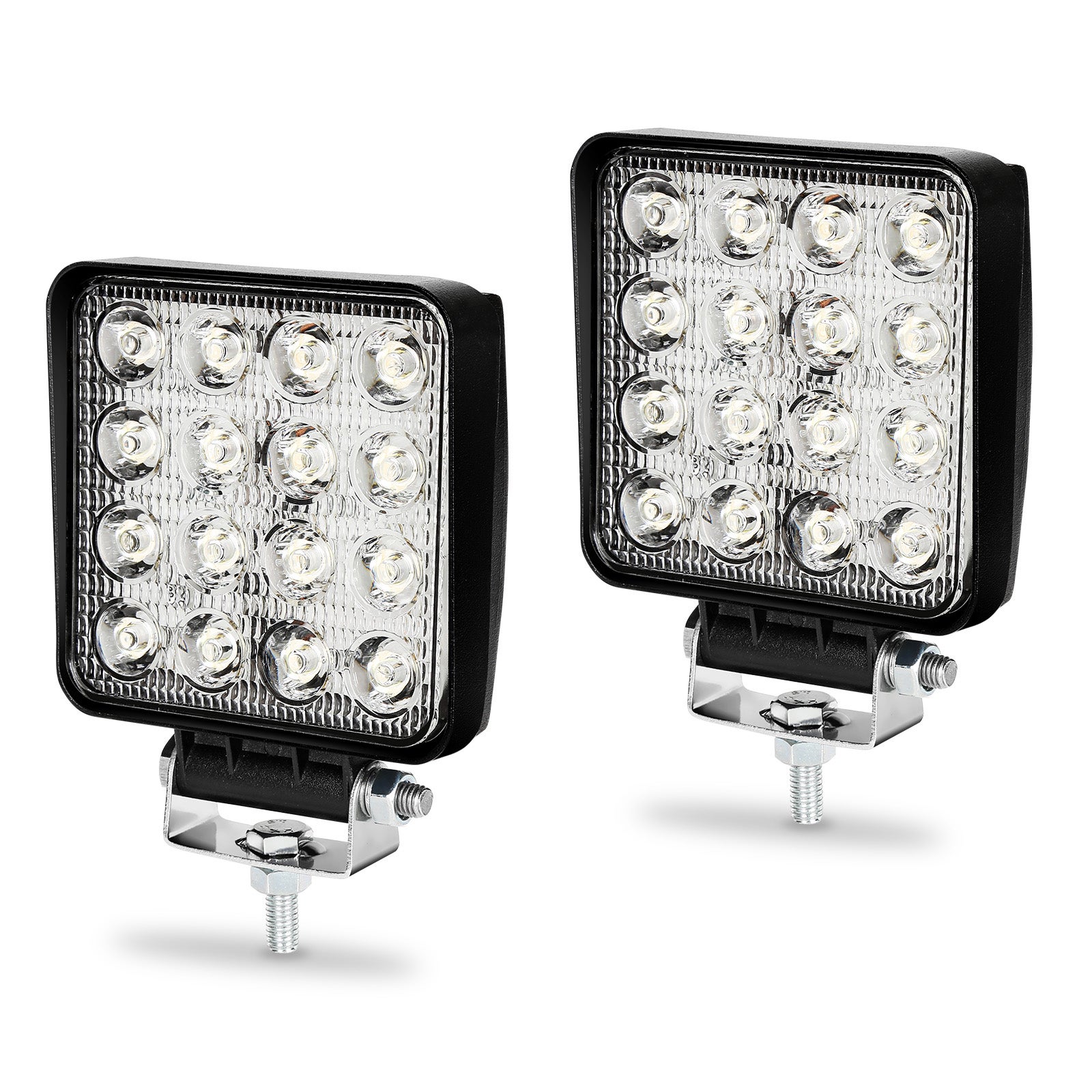 2x Phare de Travail LED 48W Projecteur Feux Antibrouillard pour Voiture ...