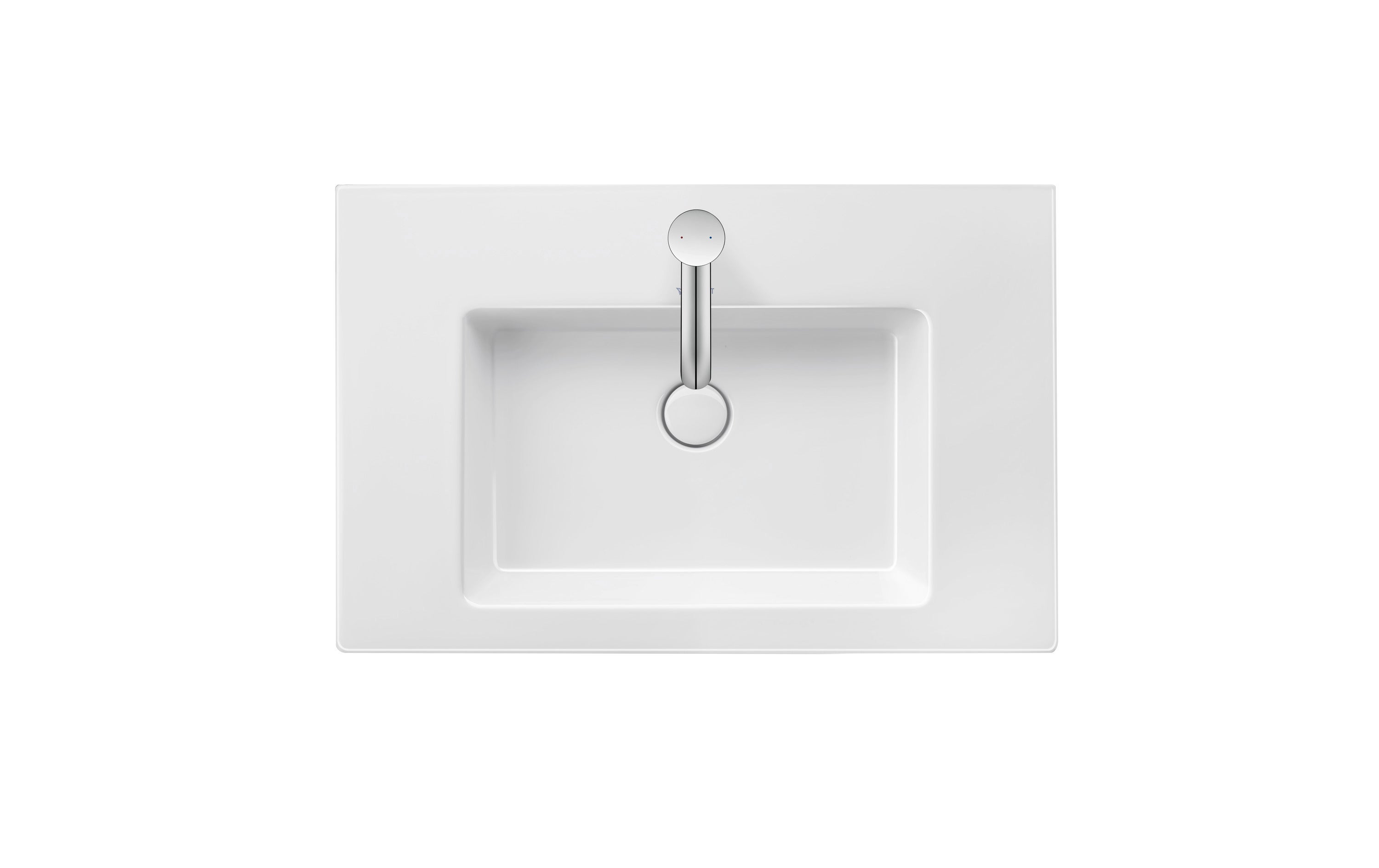 Lavabo Tulip blanco, ancho 750mm, 1 agujero para grifo, con rebosadero ...