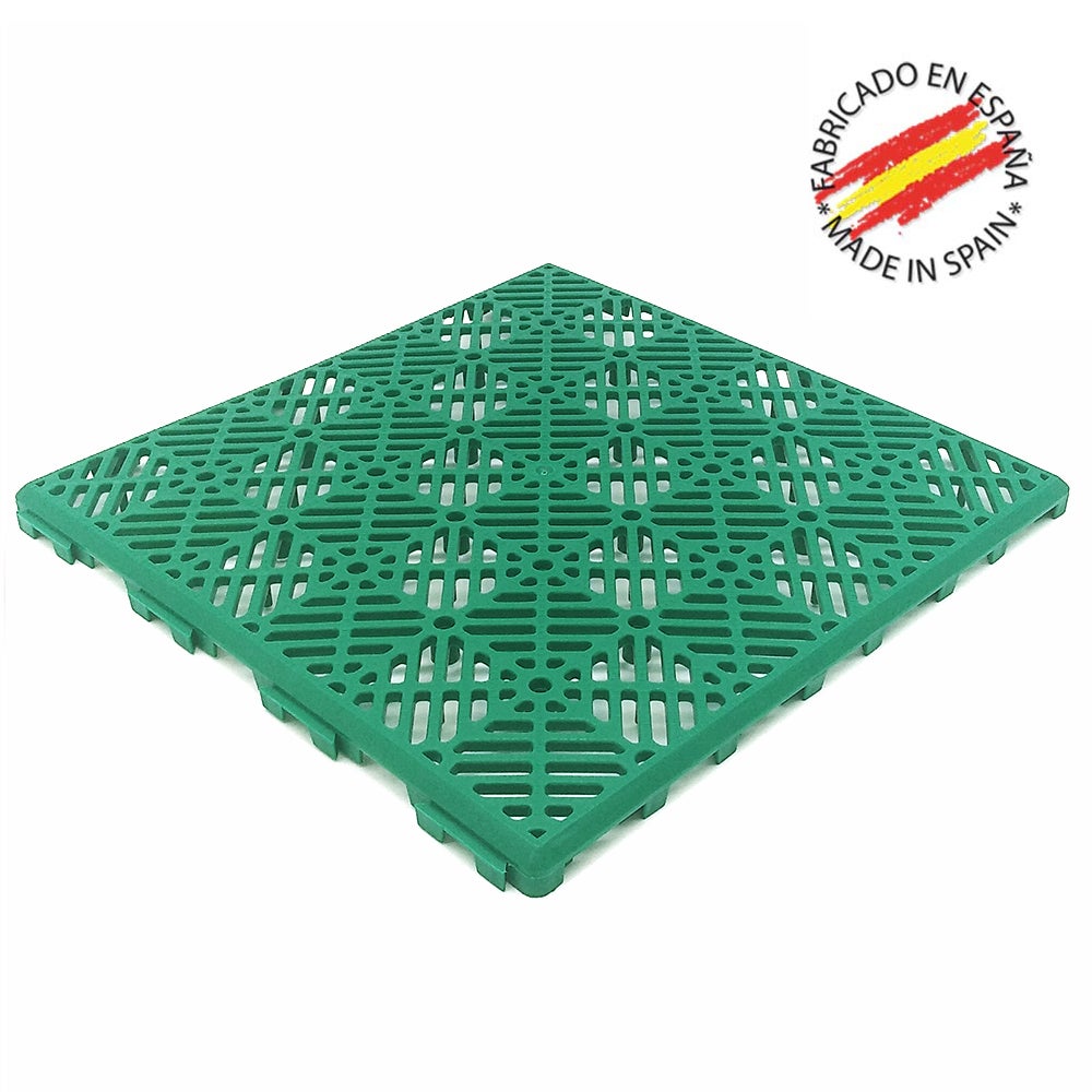 Loseta Verde de polipropileno ventilada 30x30x1,5cm - Para suelos de ...