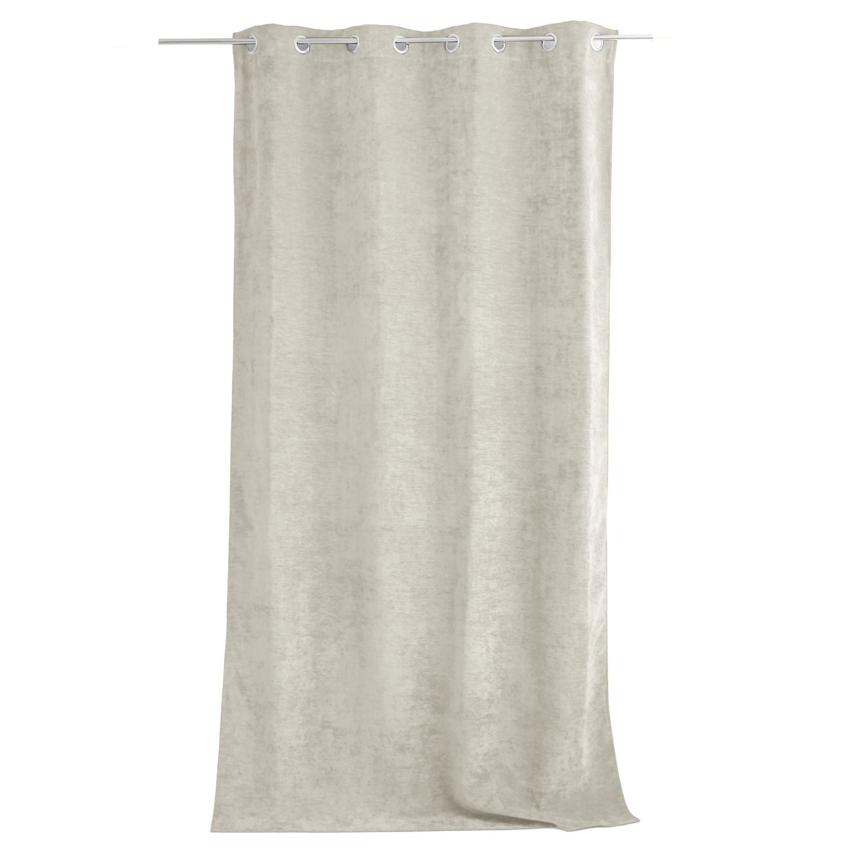 Rideau thermique en velours doublé polaire - Ecru - 140x260 cm ...