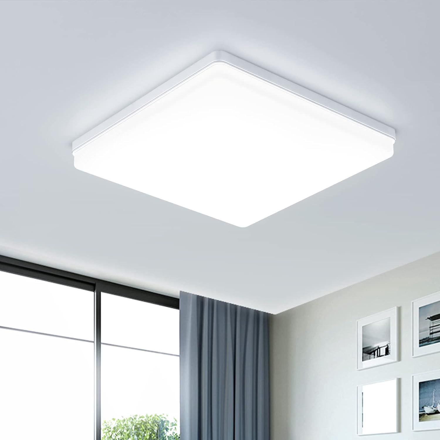 Luz de techo Led cuadrada de 24W, lámpara de techo de Panel, luz ...