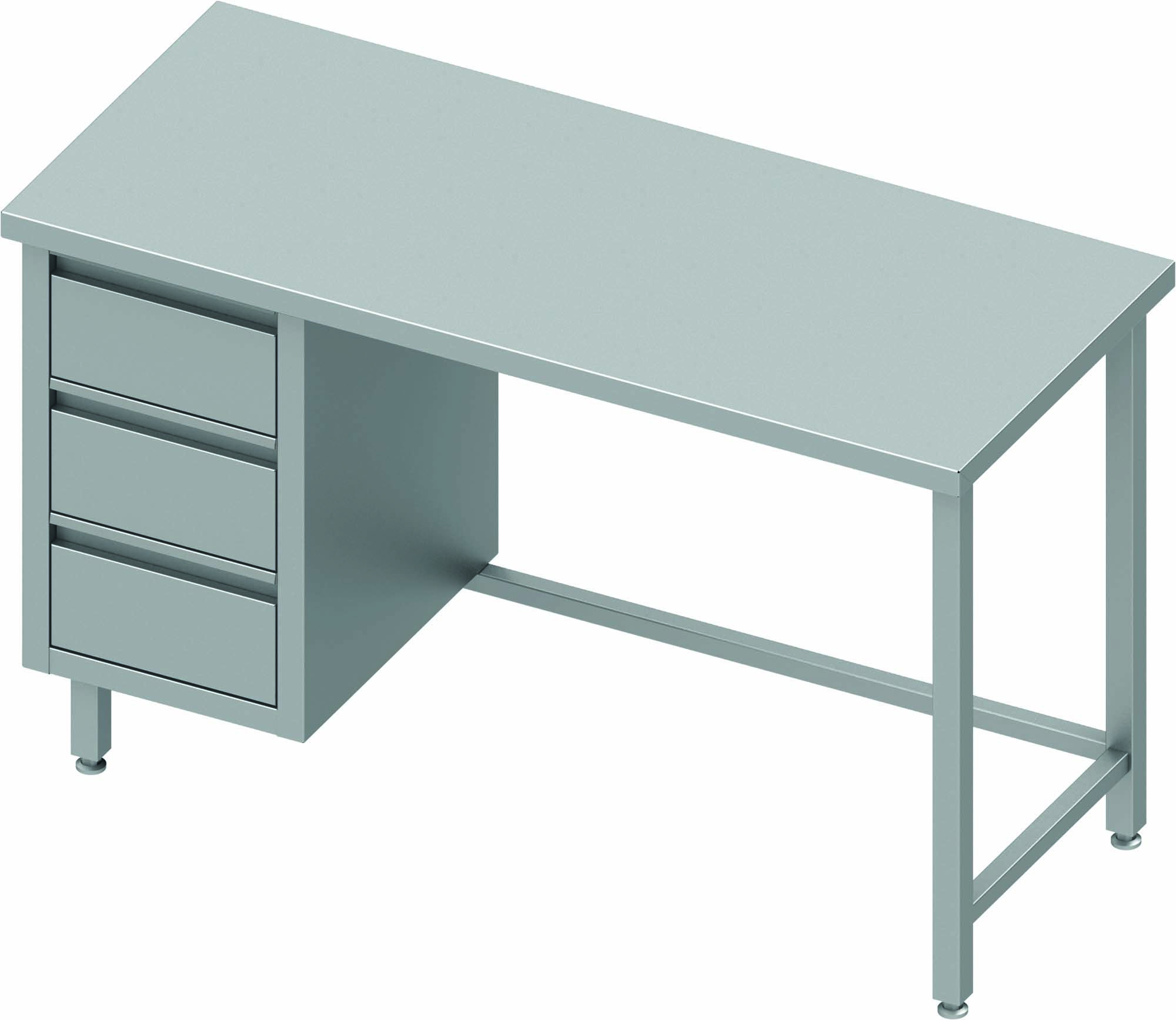 Table Inox Cuisine Professionnelle Avec 3 Tiroirs - Gamme 700 ...