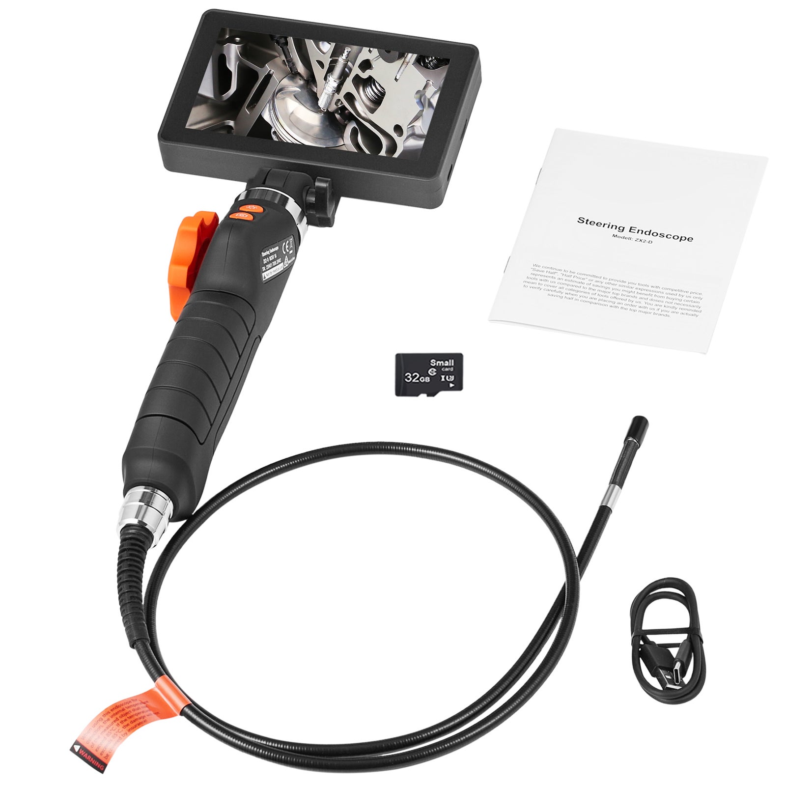 Caméra endoscopique articulée,avec SucceBuy 5" IPS 1080P,objectif ...