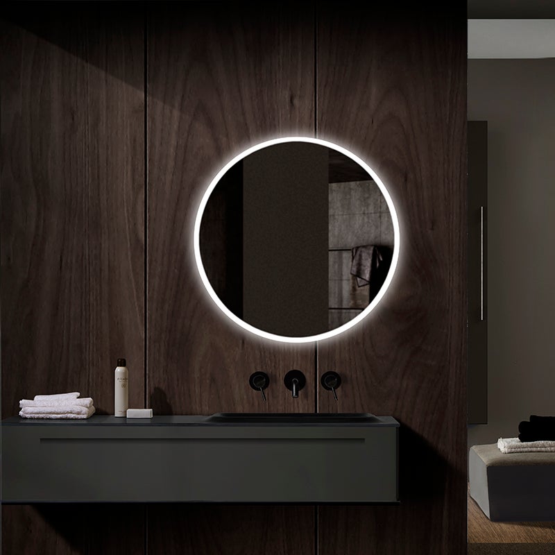 Espejo de Baño Redondo LED Retroiluminado Ø50 | Espejo LED con 3 años ...