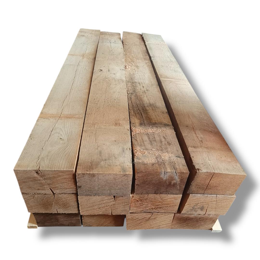 Pack de 4 traverses en bois de chêne naturel non séché 120x200x2000 mm ...