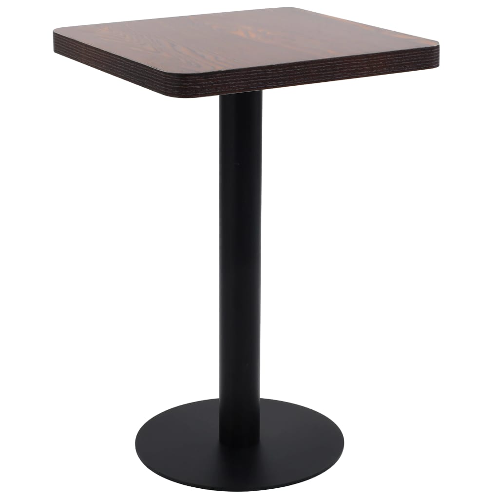 Maison Exclusive - Table de bistro Marron foncé 50x50 cm MDF | Leroy Merlin