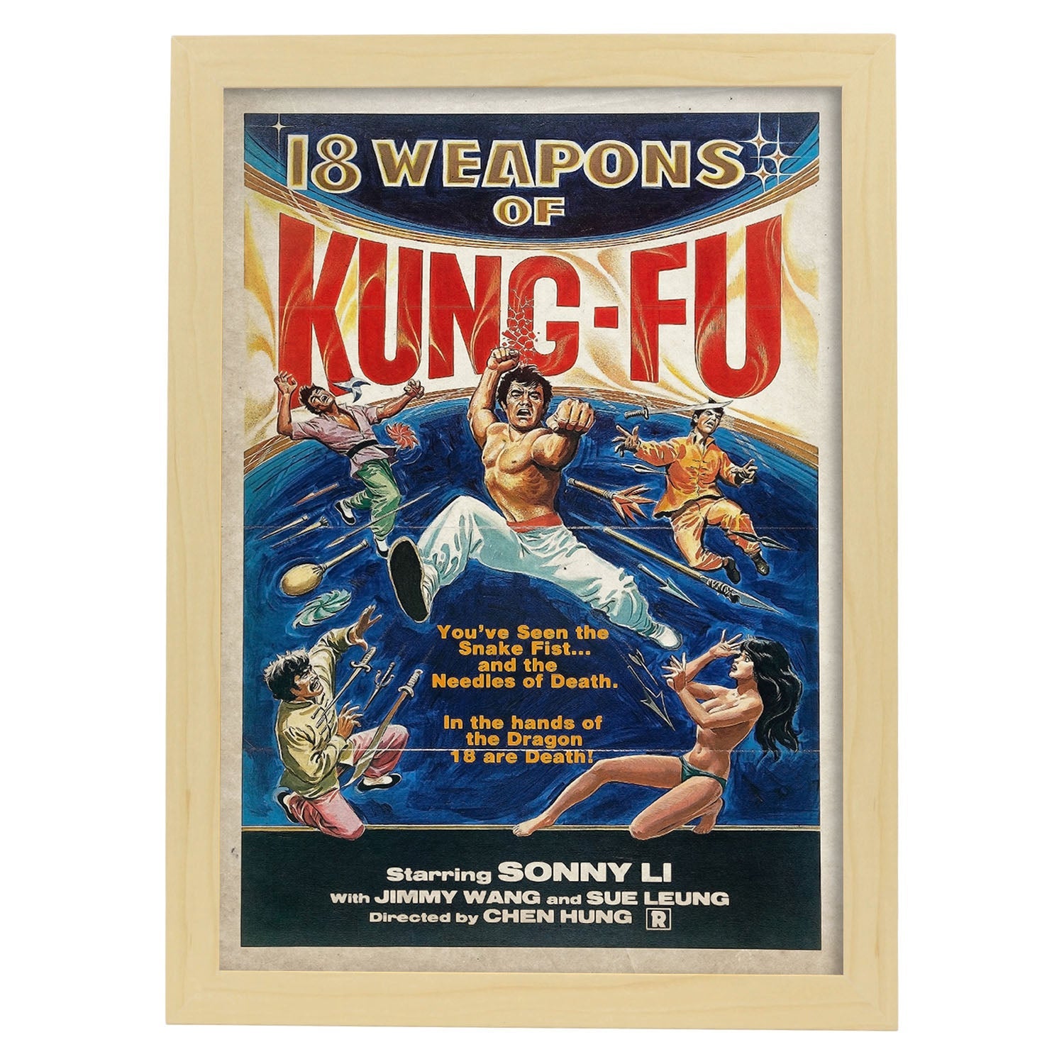 Affiche Vintage De Kung Fu. Avec Des Images Publicitaires Vintage Et ...