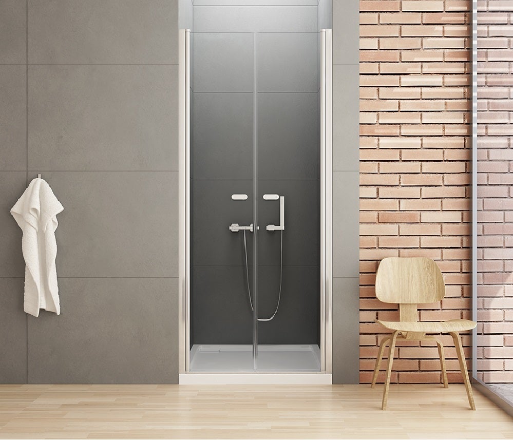 Porte de douche battante 70 cm chrome CORFOU CHROME | Leroy Merlin