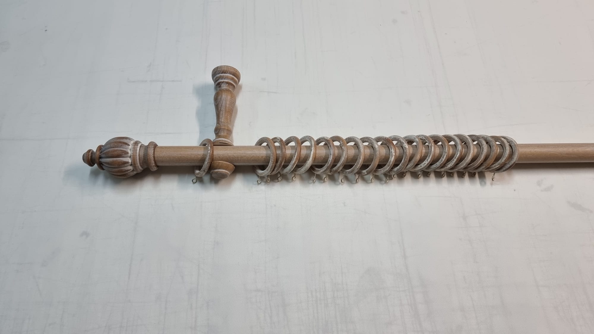 Tringle à rideau en bois de haute qualité, diamètre 35 mm, extrémité ...