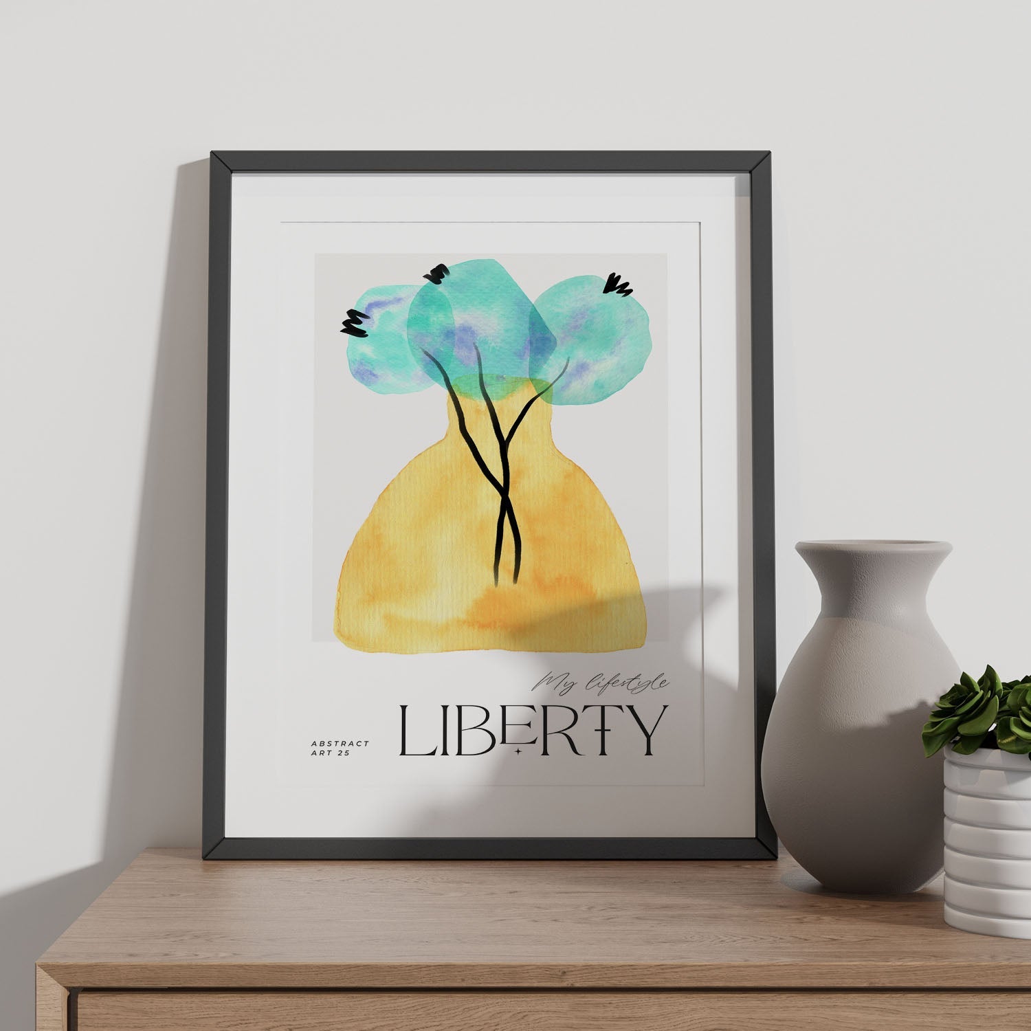 Affiches Abstraites Dans Un Style Aquarelle Coloré. Développement ...