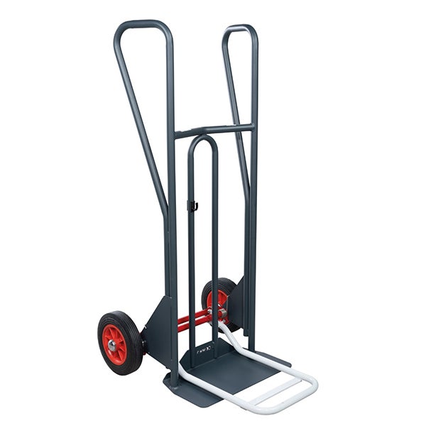 Diable basculement assisté - Roues caoutchouc - Charge max 350kg ...