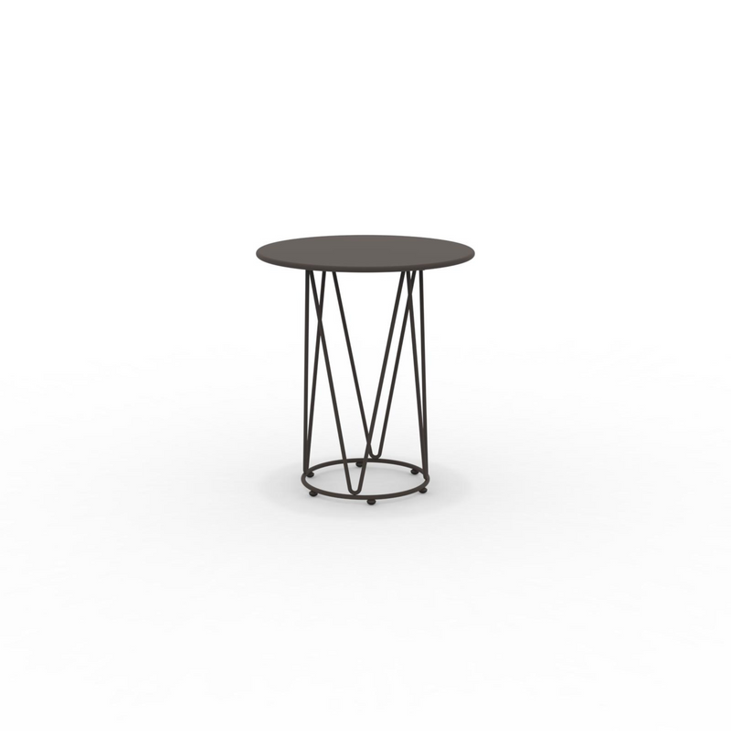 Table ronde en métal pour jardin cm Ø65x75h Bronze | Leroy Merlin