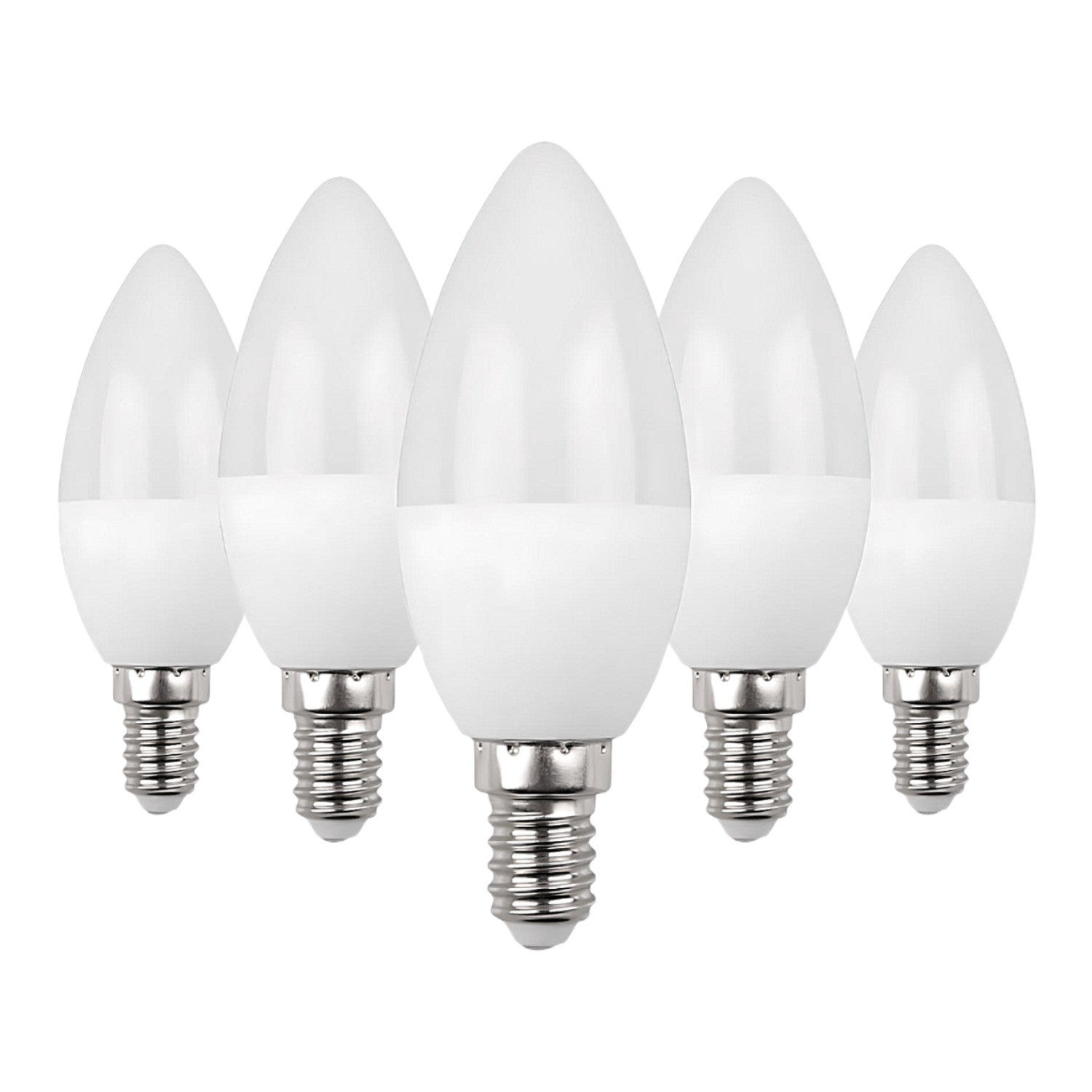 Pack 5 Ampoules Bougie LED E14 6W Equi.40W 470lm 4000k 15000H Primer ...