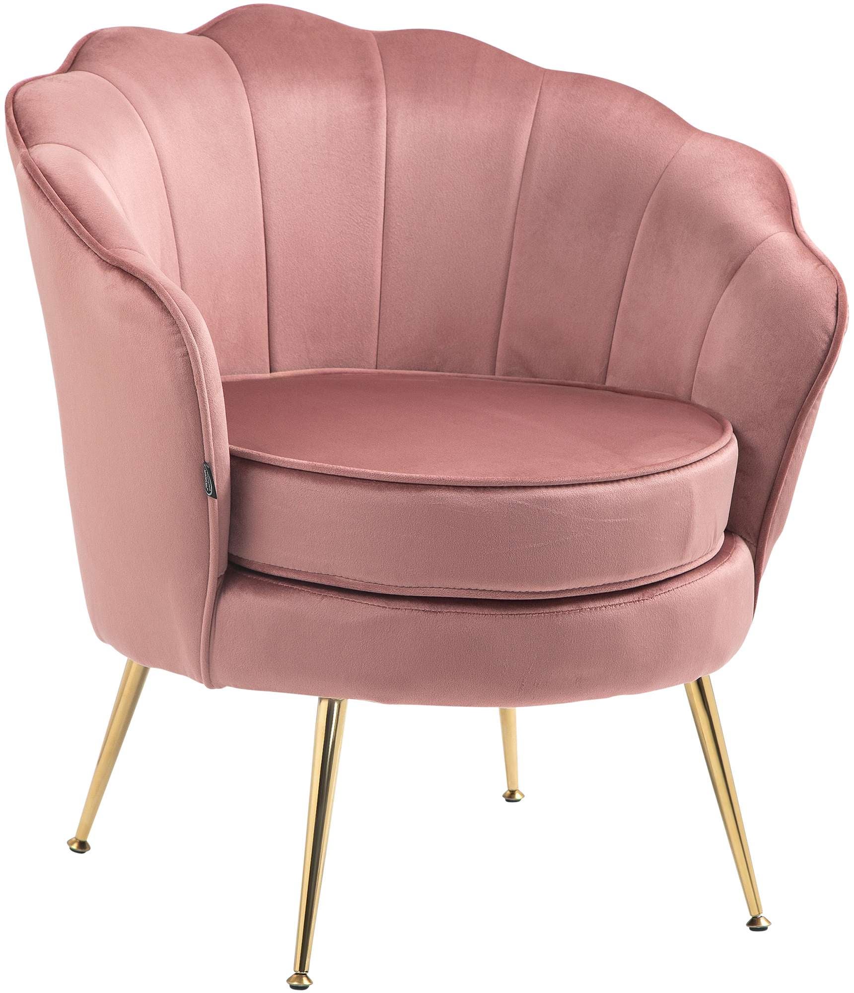 Chaise Rosita velours rose | Leroy Merlin