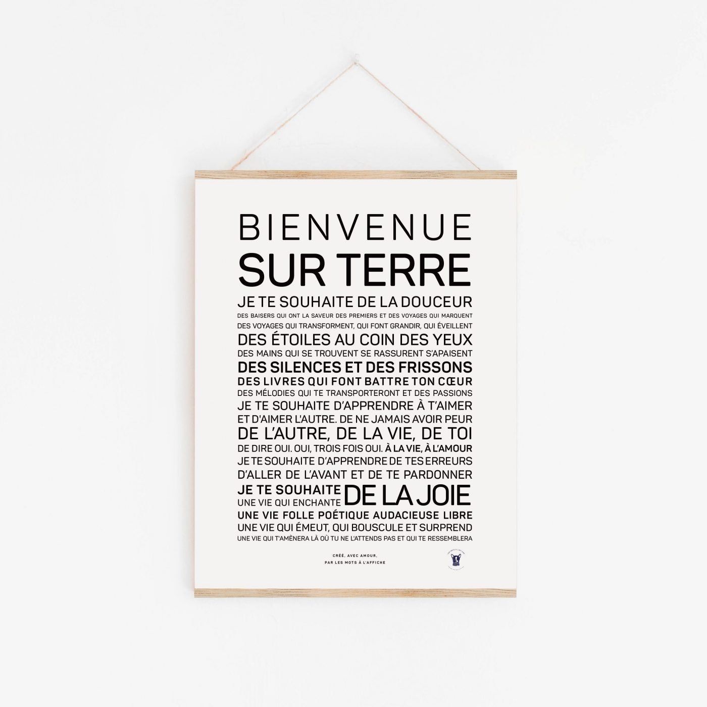 Affiche imprimée A5 "Bienvenue sur terre" (Poster) | Leroy Merlin