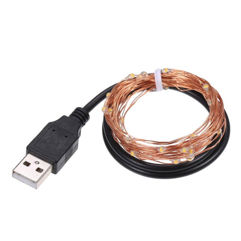 LED Copper Wire String Light Flexible Bendable Twistable DC5V 0.2W 2m ...