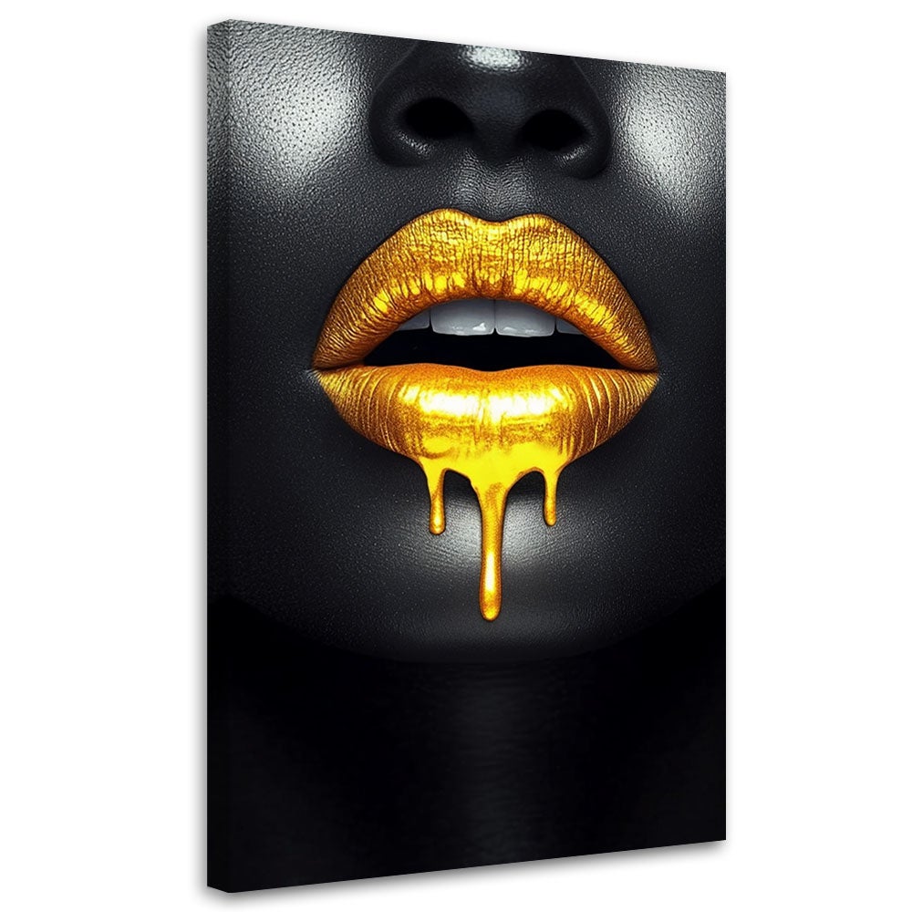 Tableau pour le salon Femme Gold Glamour 70x100 | Leroy Merlin