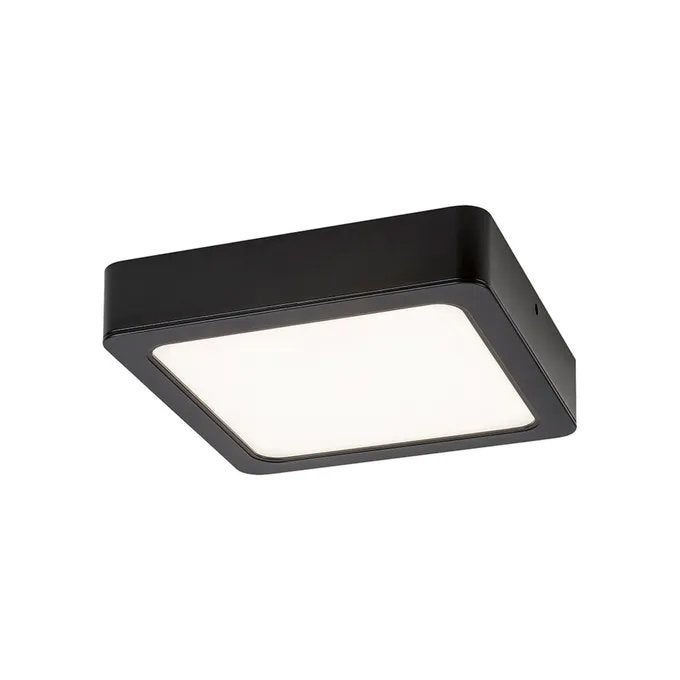 Plafón Cuadrado LED 12W 4000K Negro Estilo Minimalista IP20 SHAUN ...