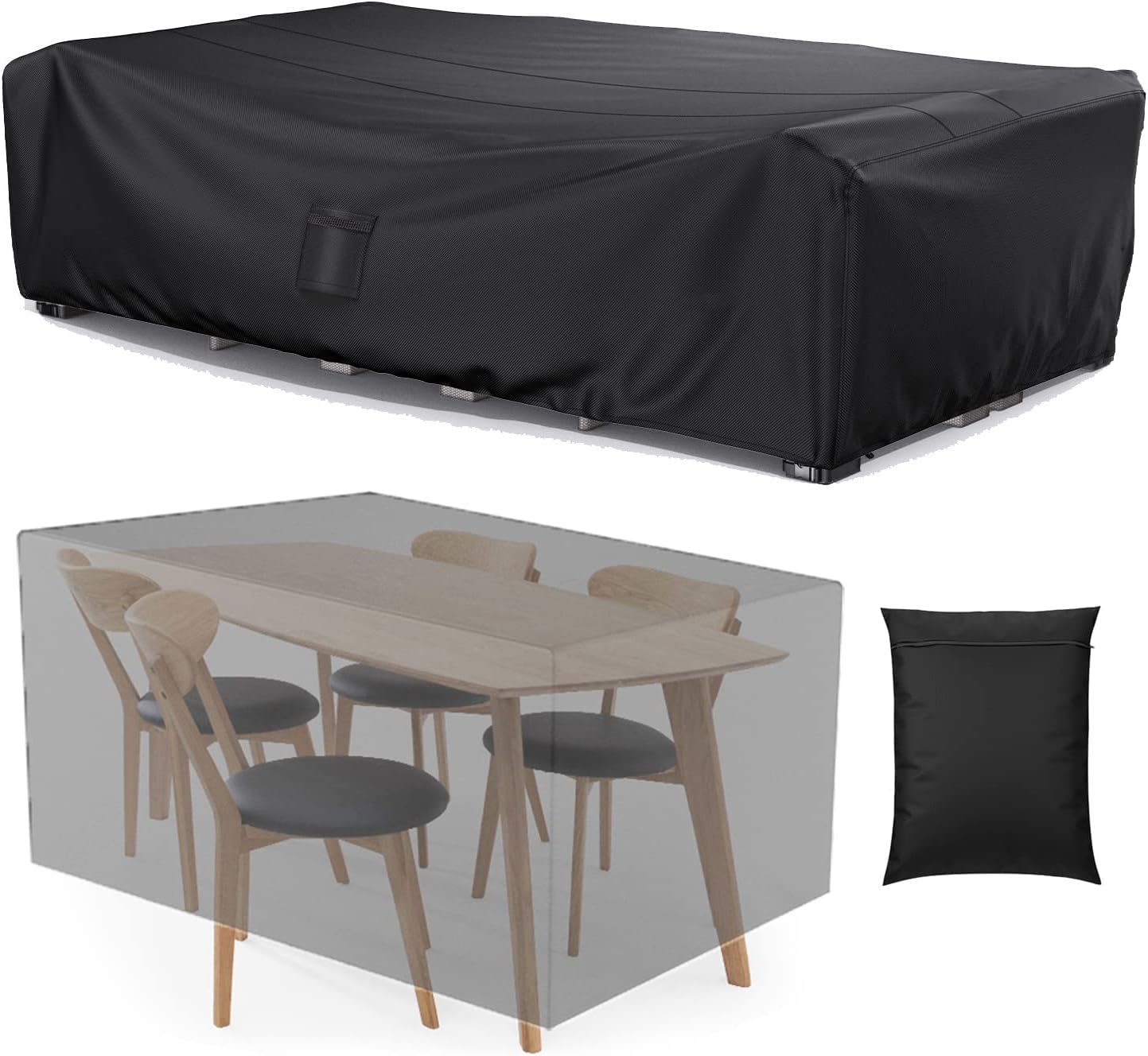 Housse de Protection pour Mobilier de Jardin 170 x 94 x 71 cm, Housse ...