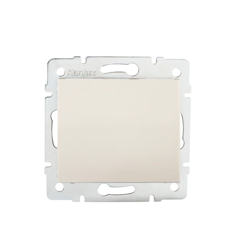 Interrupteur simple encastré - 1 levier - Crème - 71x71mm - 10AX ...
