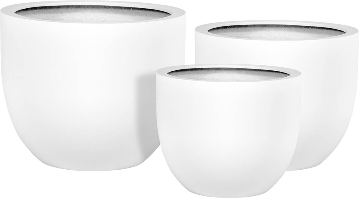 Bac fibres de verre renforcé Ø 55 cm H 46 cm Ext. bullet bas blanc mat | Leroy Merlin