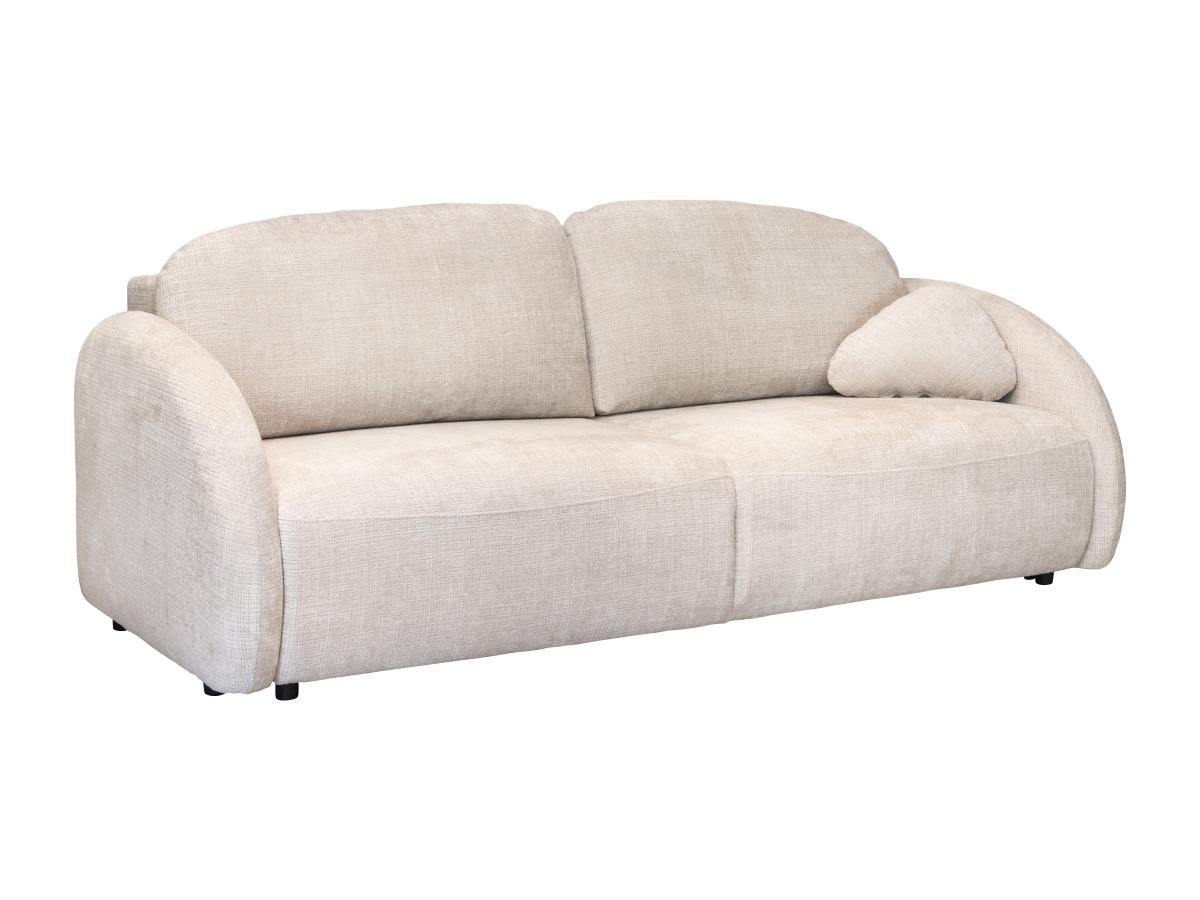 Sofá 3 plazas convertible en tejido de chenilla beige AVOLINE | Leroy ...