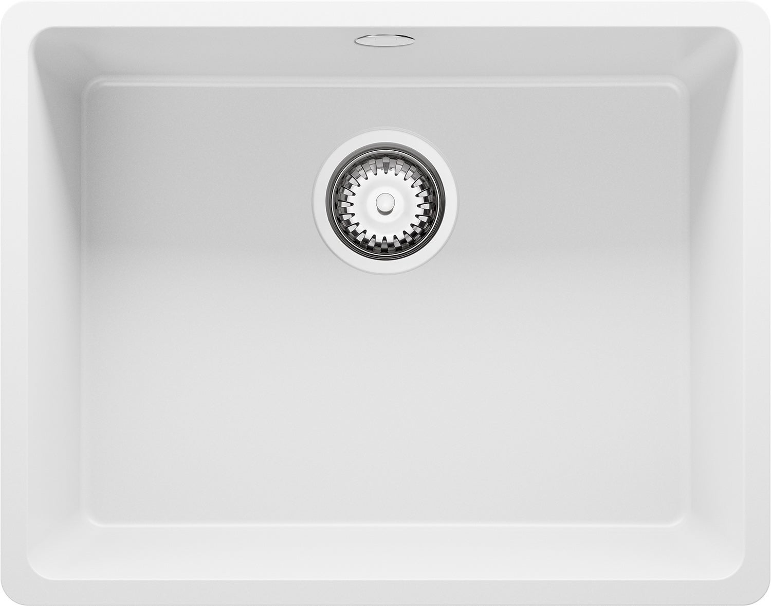 Evier Cuisine en Granit Blanc 56x44cm, Lavabo 1 bac + Kit de Vidage ...