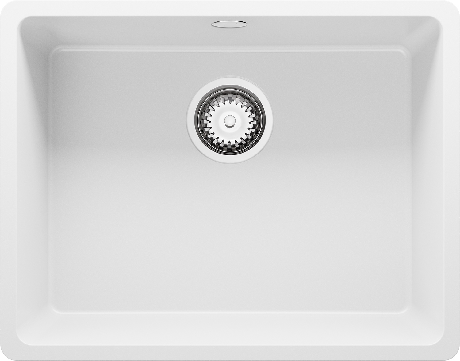 Evier Cuisine en Granit Blanc 56x44cm, Lavabo 1 bac + Kit de Vidage ...