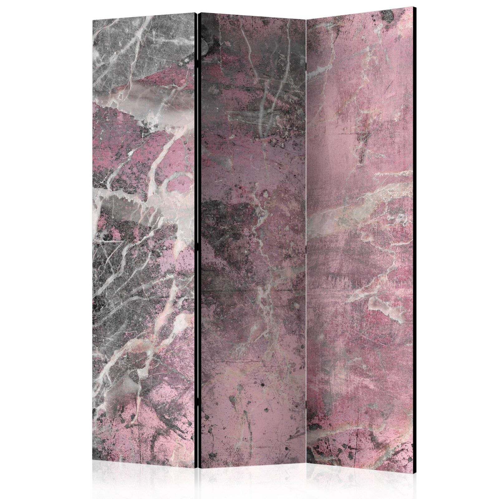 Paravent Stone Spring Design Moderne 3 Panneaux Déco 135 x 172 cm Rose ...