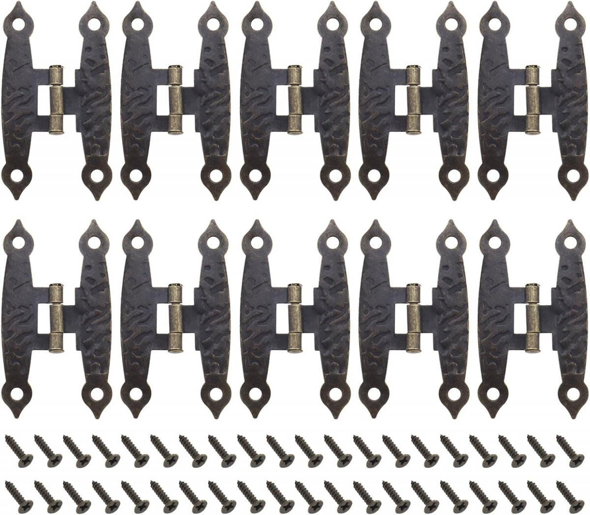 Juego de 10 bisagras vintage de metal con tornillos - Bisagras antiguas ...