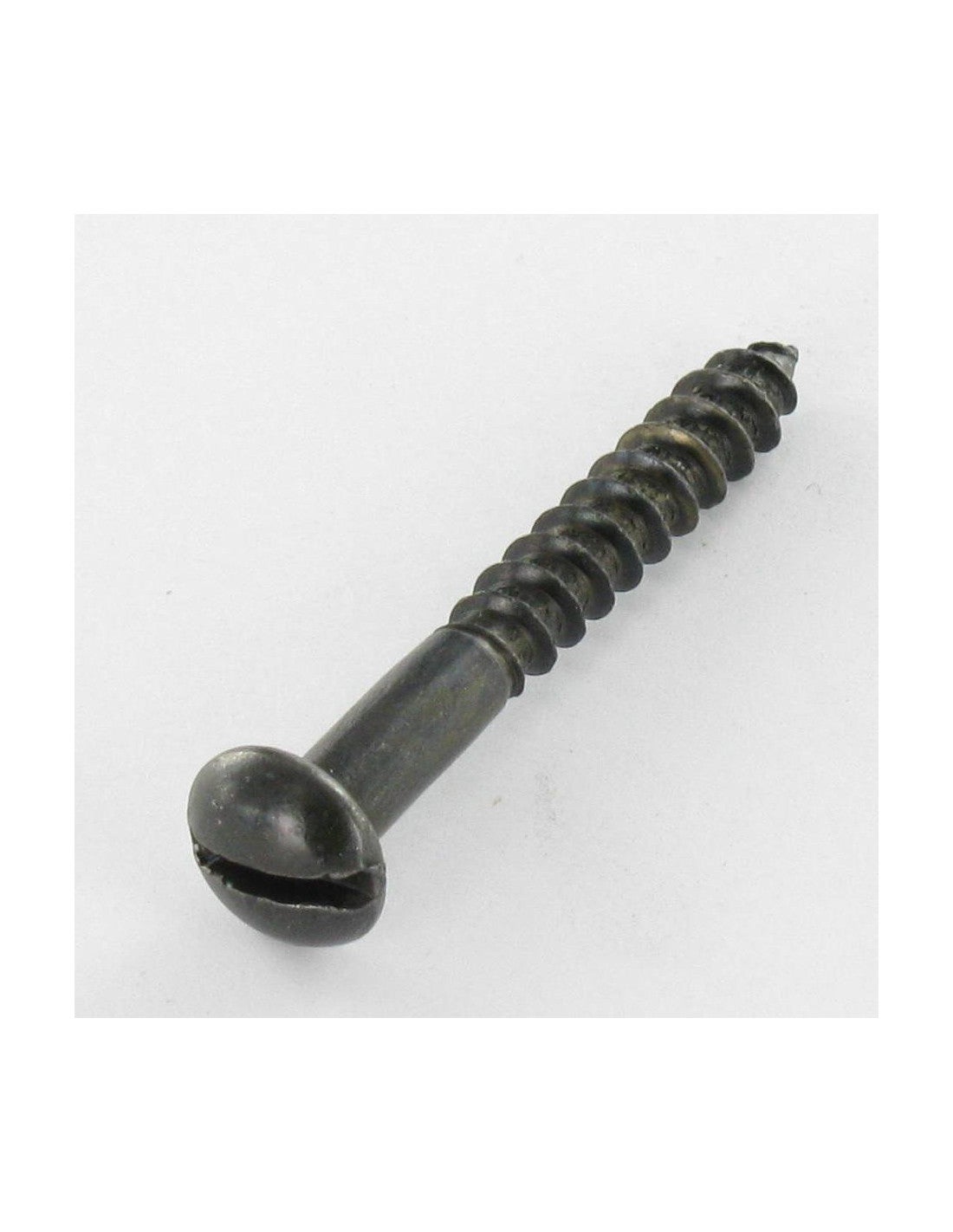 Vis bois Tête ronde TR Fendue 4X20 Acier zingué noir-1 piece | Leroy Merlin